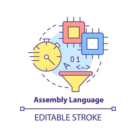 Assembly Language Concept Icon Stock Vector Illustration Of Hardware