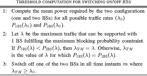 Table I From Dynamic Base Station Switch Onoff Strategies For Sustainable Wireless Networks