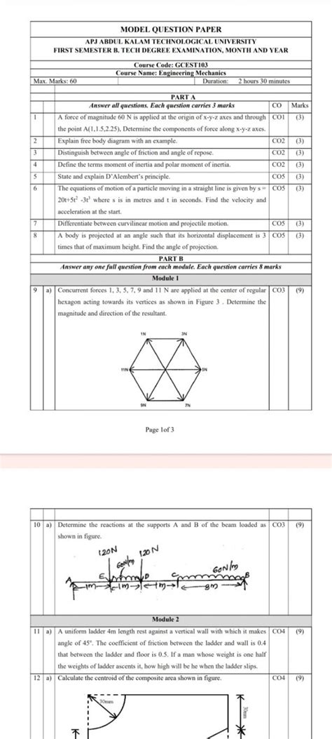 model question paper begin{tabular{l} apj abdul kalam technological unive
