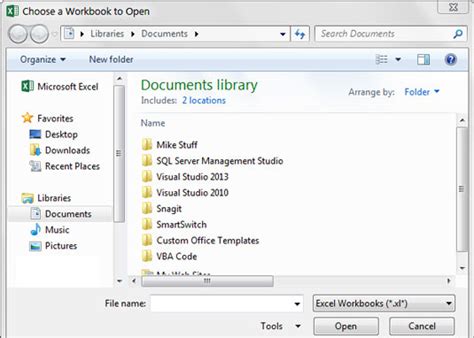 Una macro de Excel para abrir un libro de trabajo específico definido por el usuario