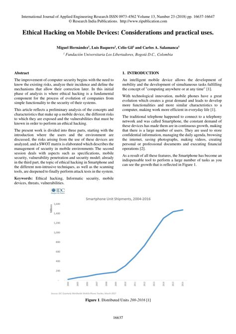 PDF Ethical Hacking On Mobile Devices Considerations And Practical Uses