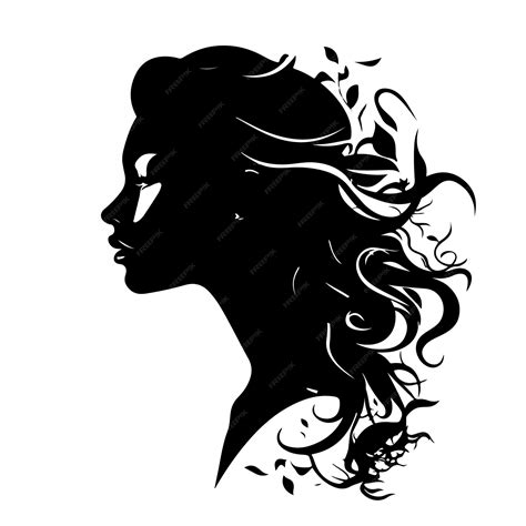 Vector De Diseño De Ilustración De La Silueta Del Rostro De La Mujer De
