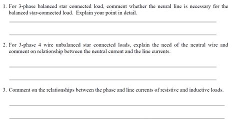 Solved For 3 Phase Balanced Star Connected Load Comment