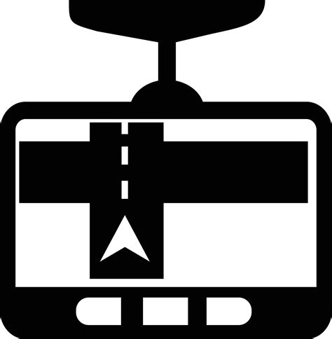 GPS Navigation Icon On White Background Car SAT NAV Sign Navigation Symbol Flat Style