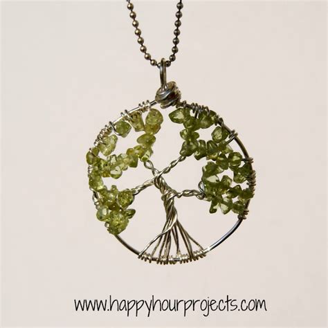 Wire Wrapped Tree Necklace Happy Hour Projects