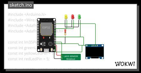 SENSOR LM35 D NIEL REVOLT KASENDA Wokwi ESP32 STM32 Arduino Simulator