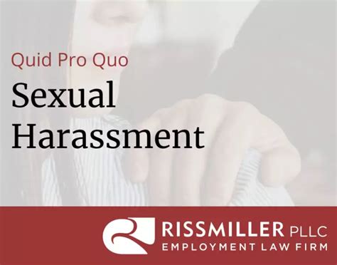 What is Quid Pro Quo Sexual Harassment? - Rissmiller PLLC