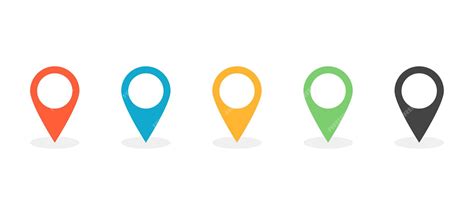 Premium Vector Map Pin Set Location Marker Or Pointer In Different