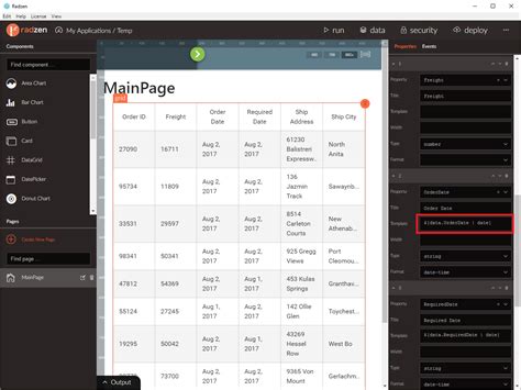 Date Format Angular Radzen