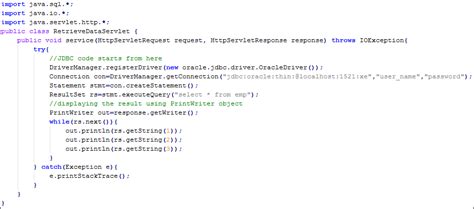 Integrating Jdbc In Servlet Programming Java Tutorial