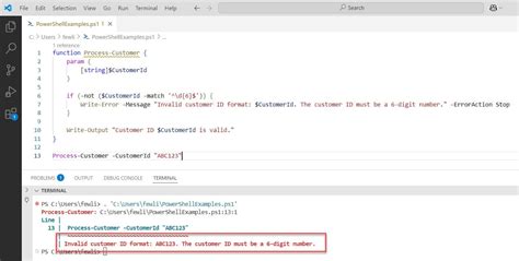 Powershell Throw Exception With Message