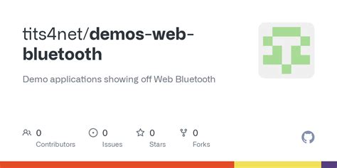 github tits4net demos web bluetooth demo applications showing off