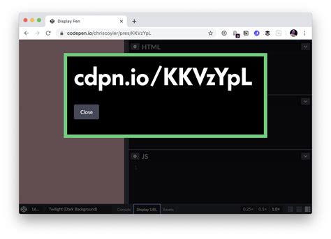 Presentation Mode CodePen