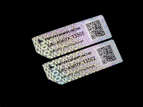 Unique Shaped Qr Code Hologram Stickers Adhesive Holographic Sticker Labels