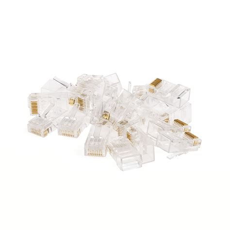 Конектор Rj45 8p8c Connector 100pcs Bag 23 24 Awg 0 57 0 50 мм Кат 6 Atcom Ua