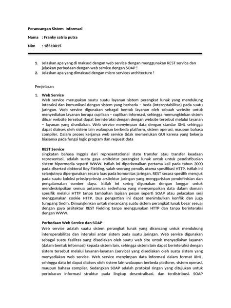 Web Service Rest Soap And Micro Architecture Pdf