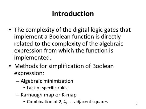 Digital Logic Design Chapter 3 Simplification Of Boolean