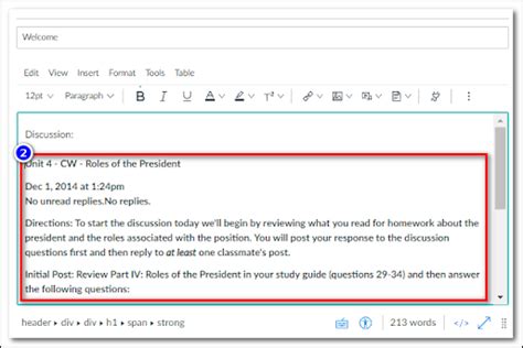 Canvas Student View Text In Updated Rich Content Editor Irvine Unified School District
