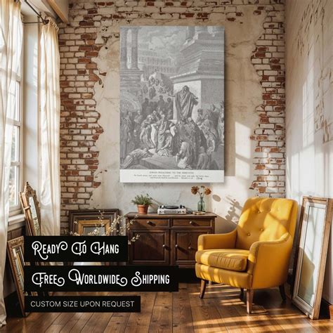 Jonah Preaching In Nineveh Dore Biblical City Scene