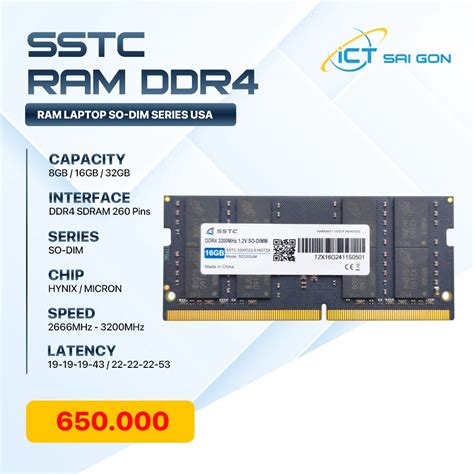 Ram Laptop SSTC GB GB GB DDR SO DIMMM MHz V