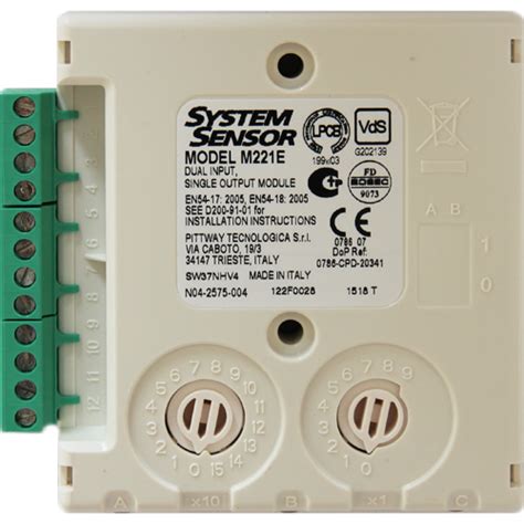 System Sensor M221e Dual Input Single Output Interface Addressable