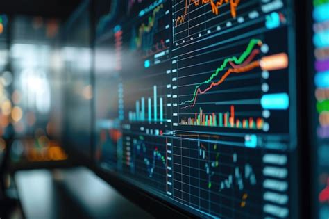 Premium Photo Graphs Displayed On Computer Screen