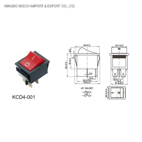 Dpst On Off Panel Mount Push Button Switch T85 16a 4pin Terminals
