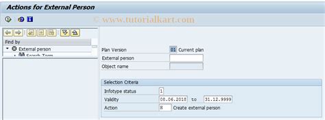 PQ SAP Tcode Actions For External Person PQ SAP Tcode Actions For External Person