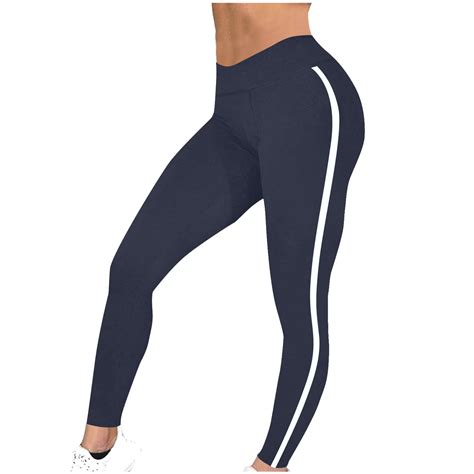 Bvofar Womens High Waisted Leggings 2025 Trendy Side Striped Print
