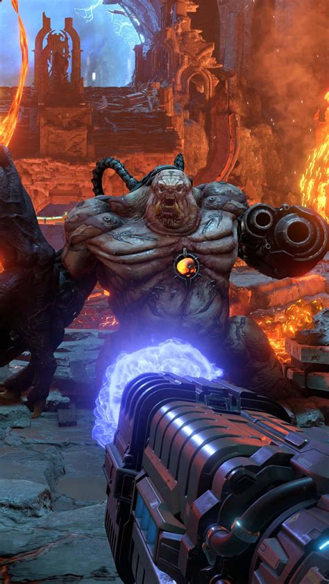 Download Experience Doom Eternal On Your Iphone Wallpaper