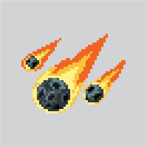 Pixel Art Illustration Meteor Pixelated Meteor Space Comet Meteor Pixelated For The Pixel Art