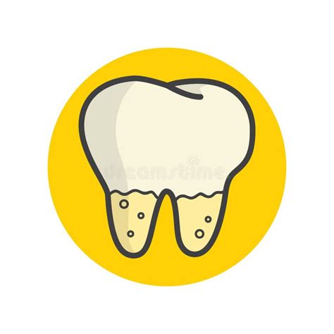 Tooth Plague Vector Illustration Decorative Design Stock Vector