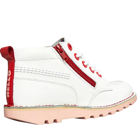 Buy Kickers Girls Kick Hi Kitty Leather Boots White