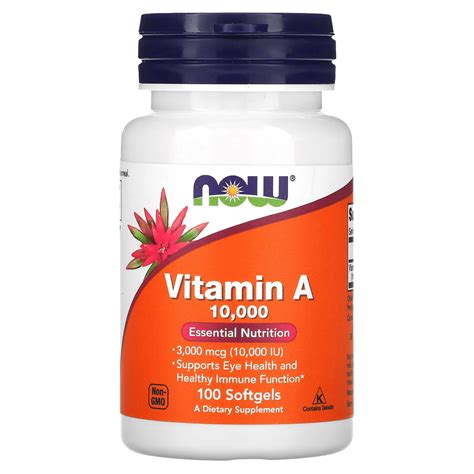 Now vitamin a 10000 iu 100 softgels купить Киев и Украина, цена и ...