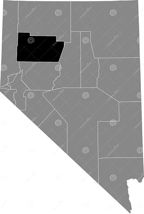Location Map Of The Pershing County Of Nevada Usa Stock Vector