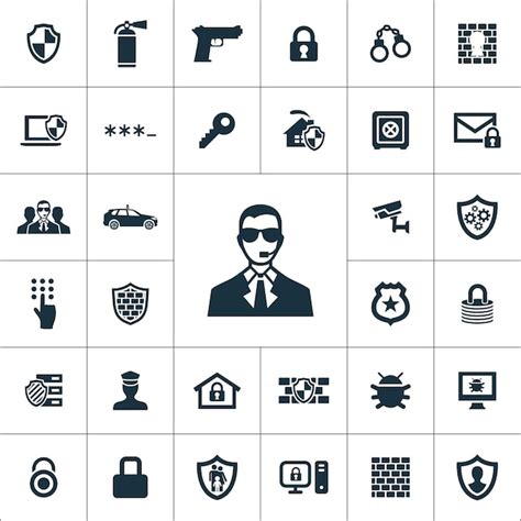 Premium Vector Security Icons Universal Set