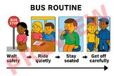 Bus Routine Visuals Riding The School Bus Social Story Posters