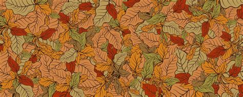 Autumn Leaf Pattern Backgroundvector Illustration 39662047 Vector Art At Vecteezy