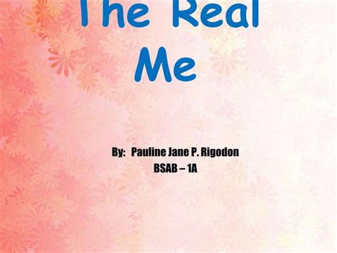 The Real Me PPTX Parenting Teens Parenting