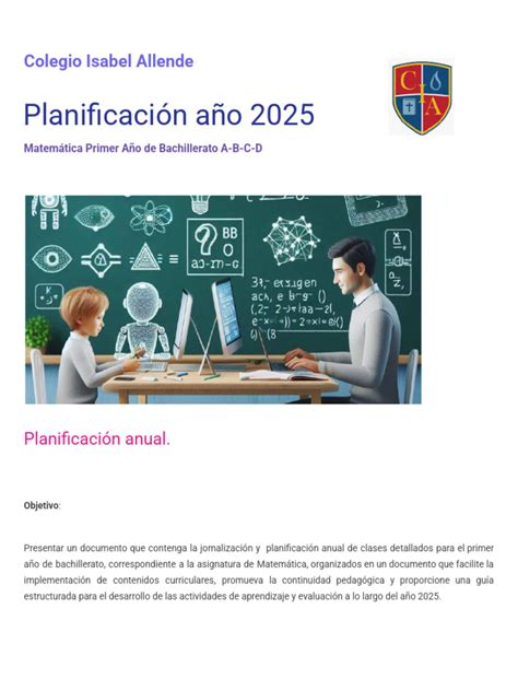 Planificación Matemática 1° Bachillerato 2025 Pdf Factorización