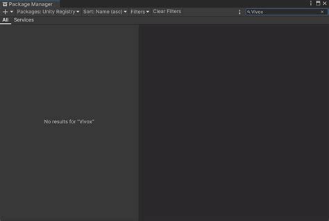 vivox not available in package manager unity engine unity discussions