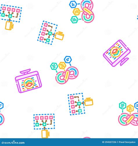 software compute engineer vector seamless pattern stock vector