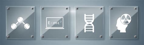 머리 및 방사선 기호 Dna 기호 방정식 솔루션 및 분자를 설정합니다 정사각형 유리 패널 벡터 Dna에 대한 스톡 벡터 아트 및 기타 이미지 Istock