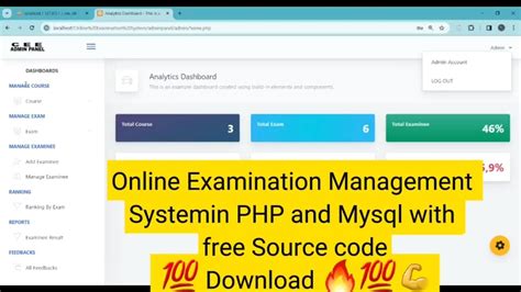 Online Examination Management System In Php And Mysql With Free Source