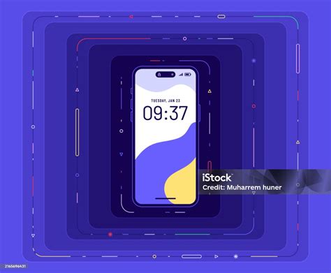 Data Flowing Around Smartphone Concept Vector Illustration Mobile App Technology And Software