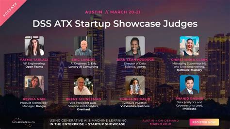 Join Us For Dssatx Startup Showcase Data Science Salon Posted On The