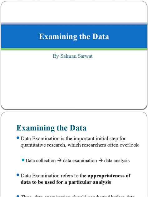 Examining The Data Quantitative Pdf Histogram Statistical Analysis