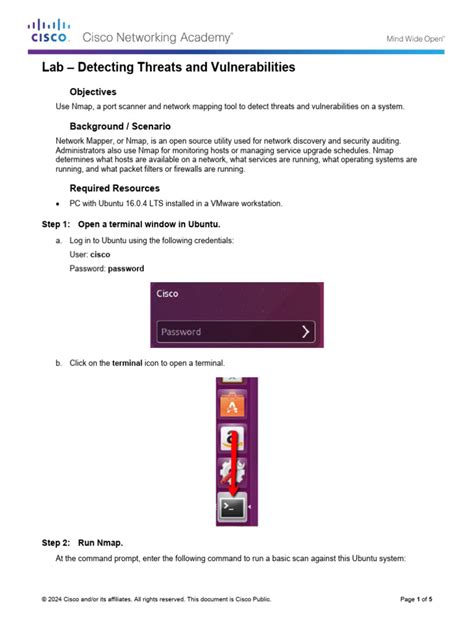 3319 Lab Detecting Threats And Vulnerabilities Pdf Firewall Computing Port
