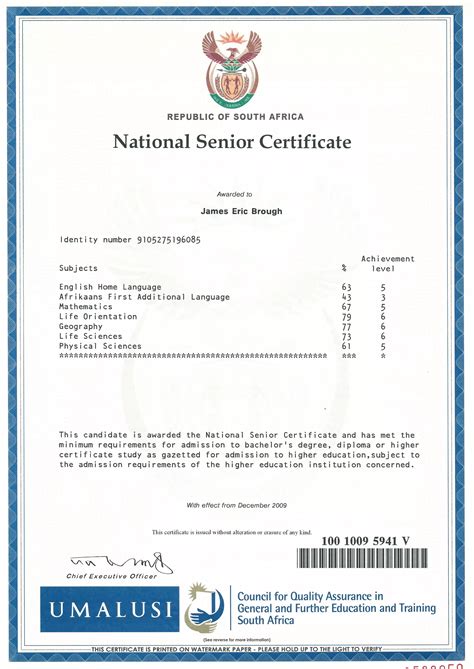 National Senior Certificate Scan Pdf