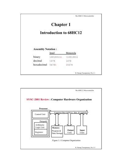 Chapter Introduction To The HC Microcontroller EngSoc